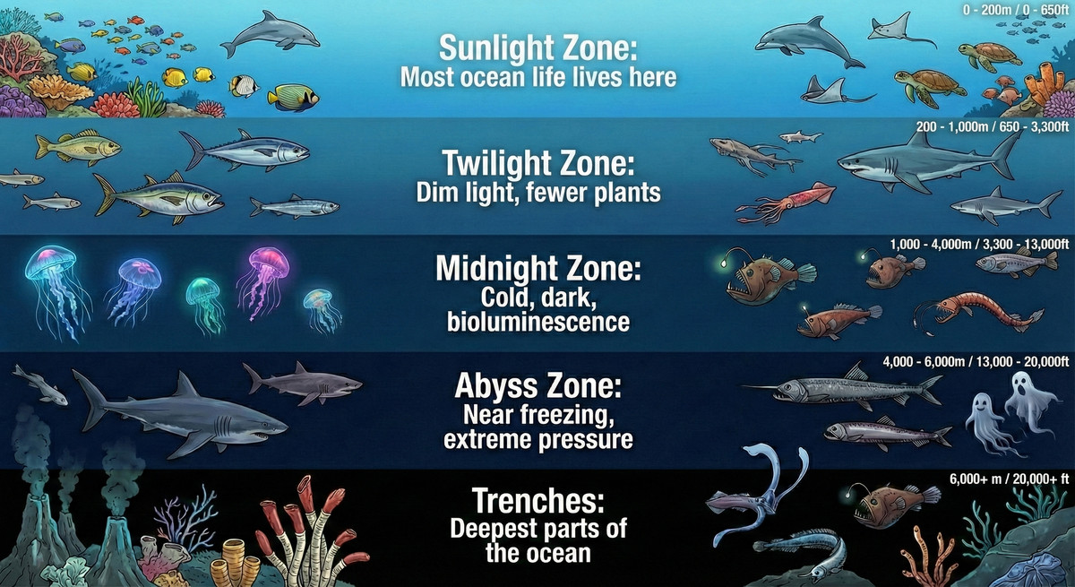 Deep Dive: A Journey Through the Five Zones of the Ocean | Red Sea ...